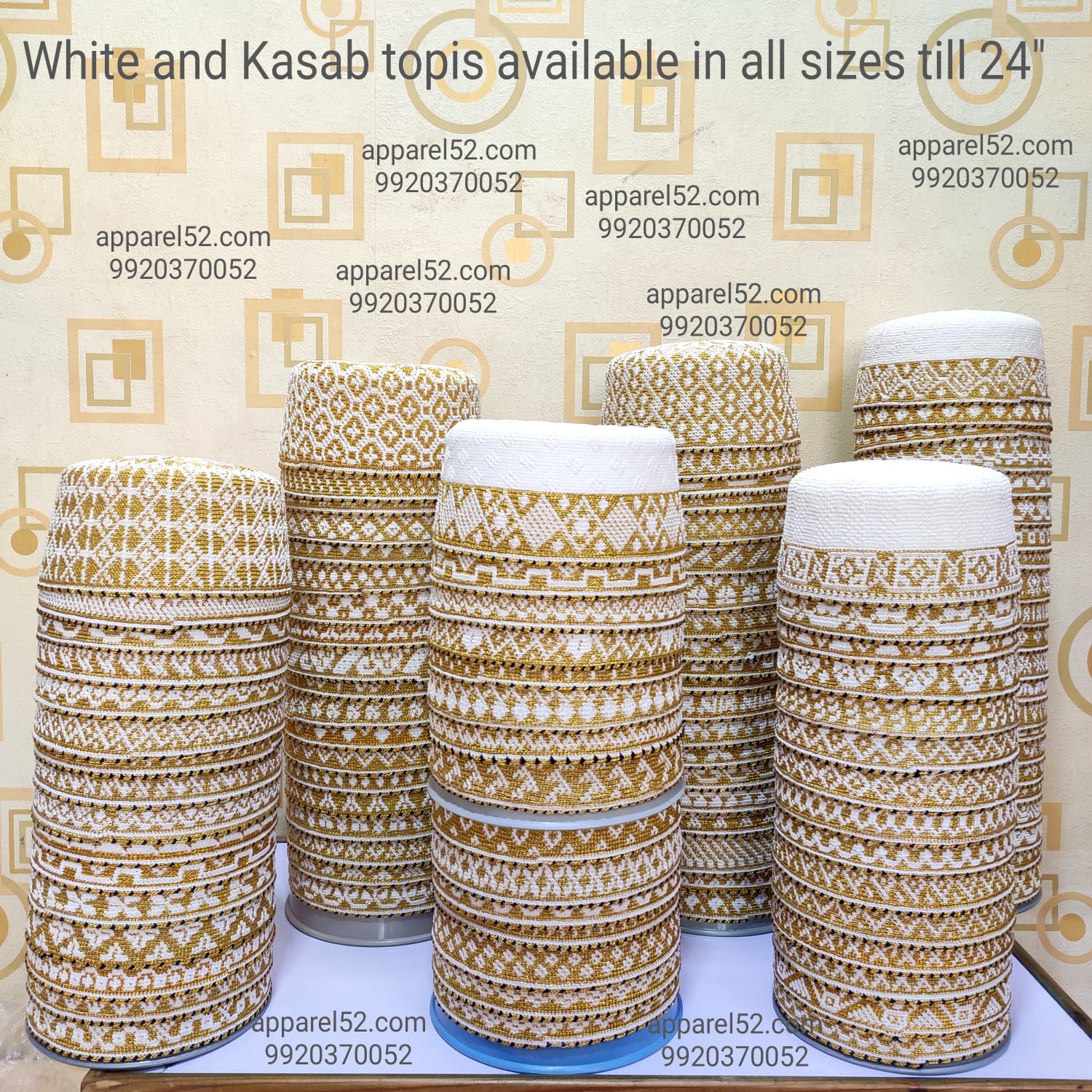 Golden and White Topi, Kasab Feta and Paghri for Dawoodi Bohra ...